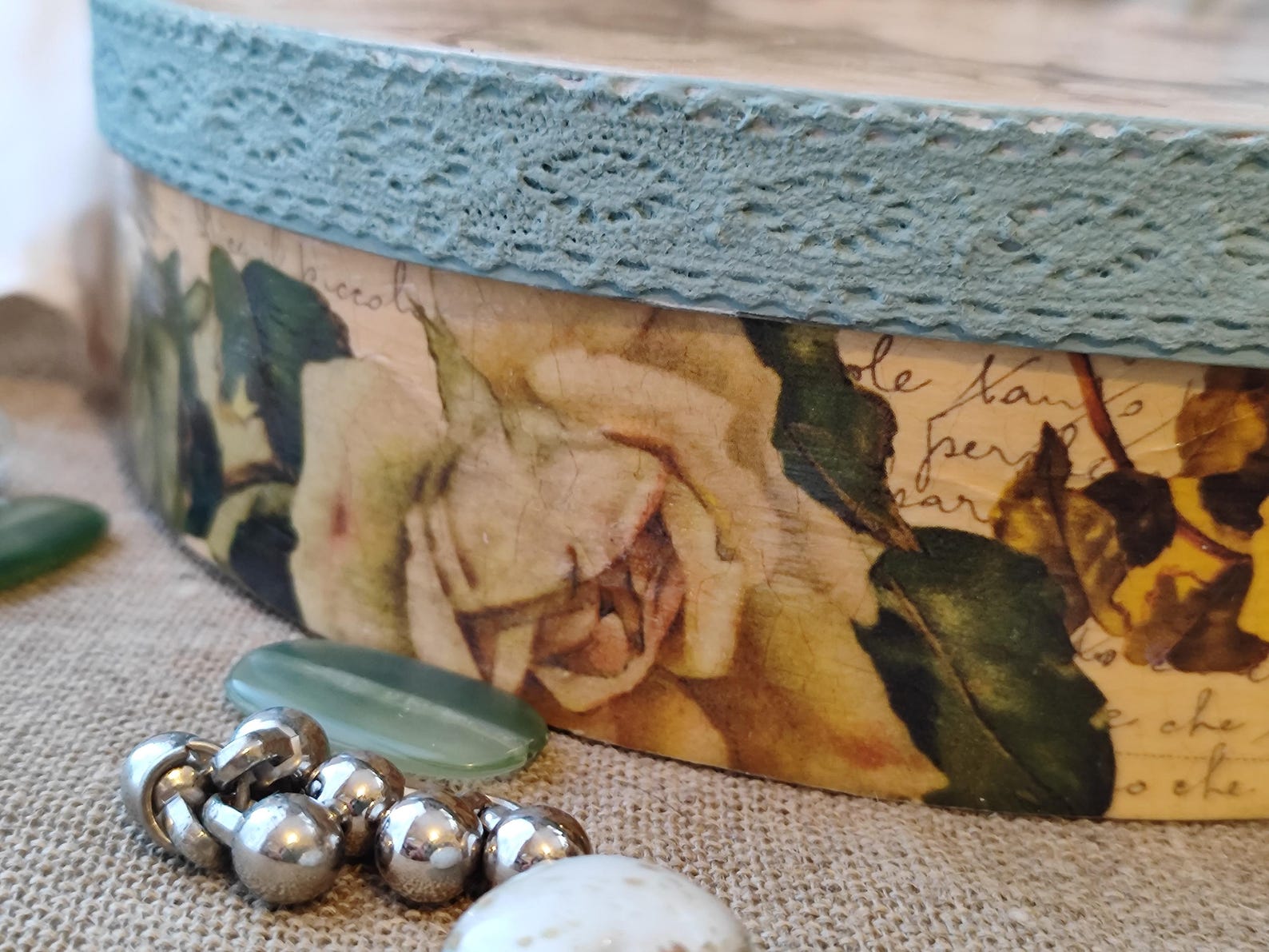 Decoupage Flower Box, Wooden Keepsake Box, Flower Vintage Box - Etsy