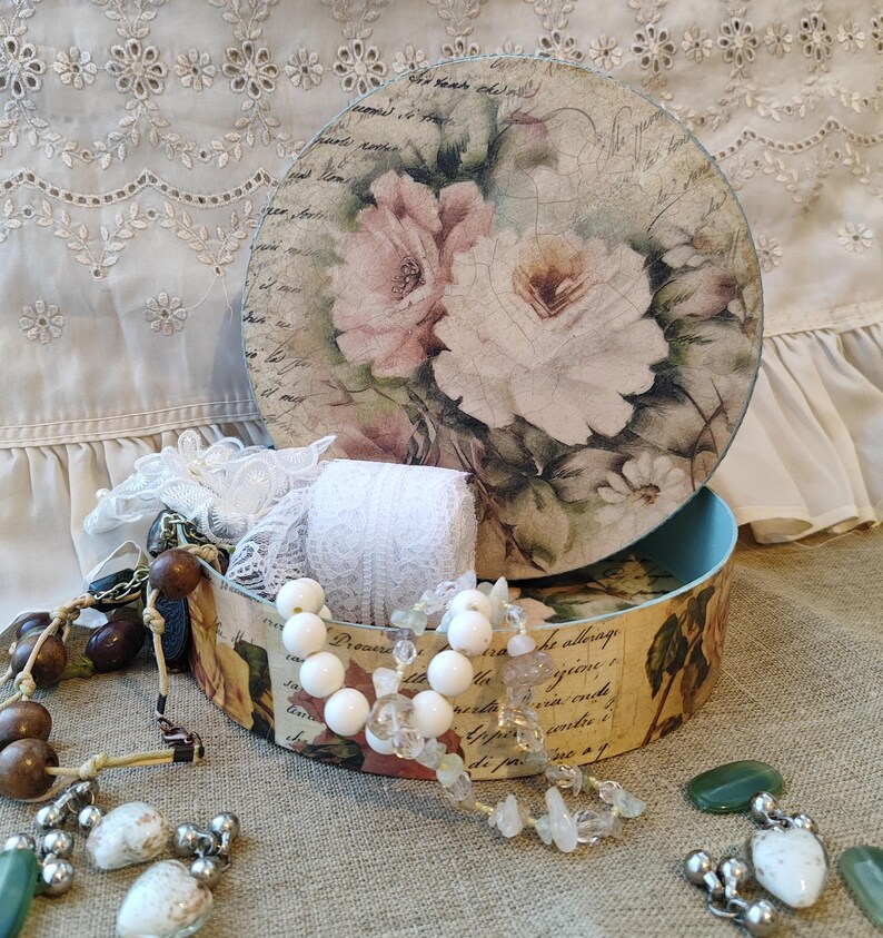 Decoupage Flower Box, Wooden Keepsake Box, Flower Vintage Box - Etsy