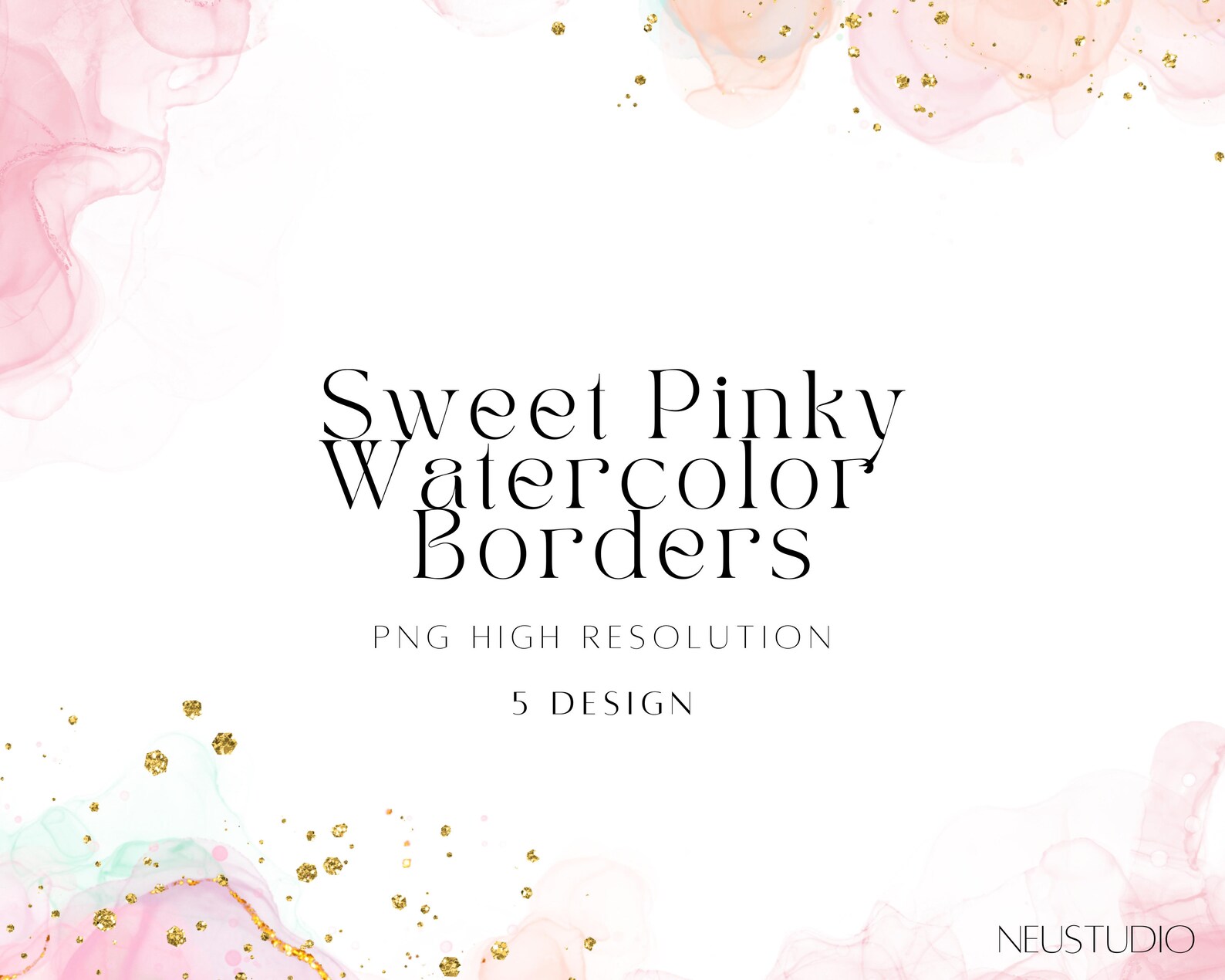 Watercolor Border Clipart Watercolor Background Png Alcohol - Etsy