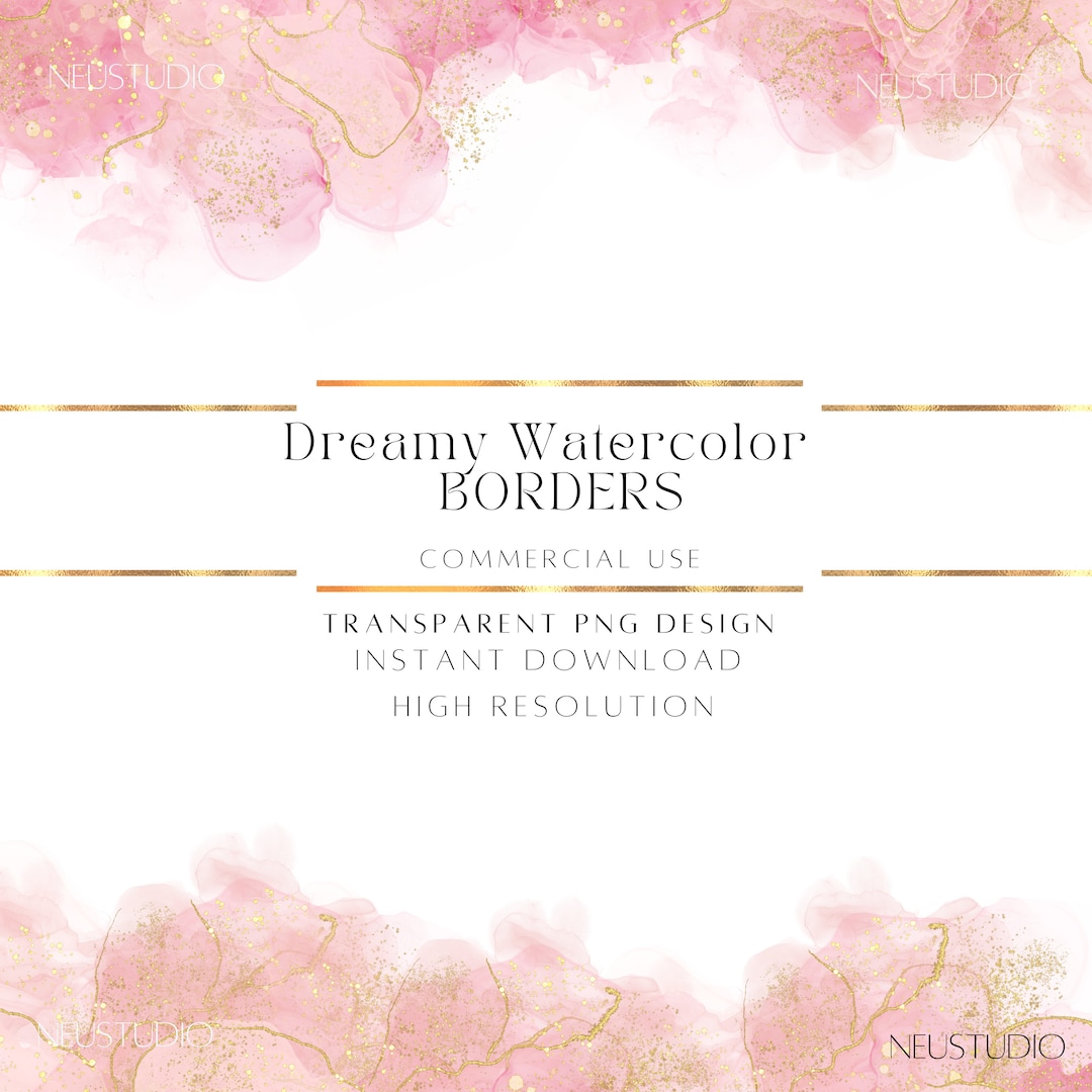 Imágenes prediseñadas de bordes de acuarela, bordes de invitación PNG ...