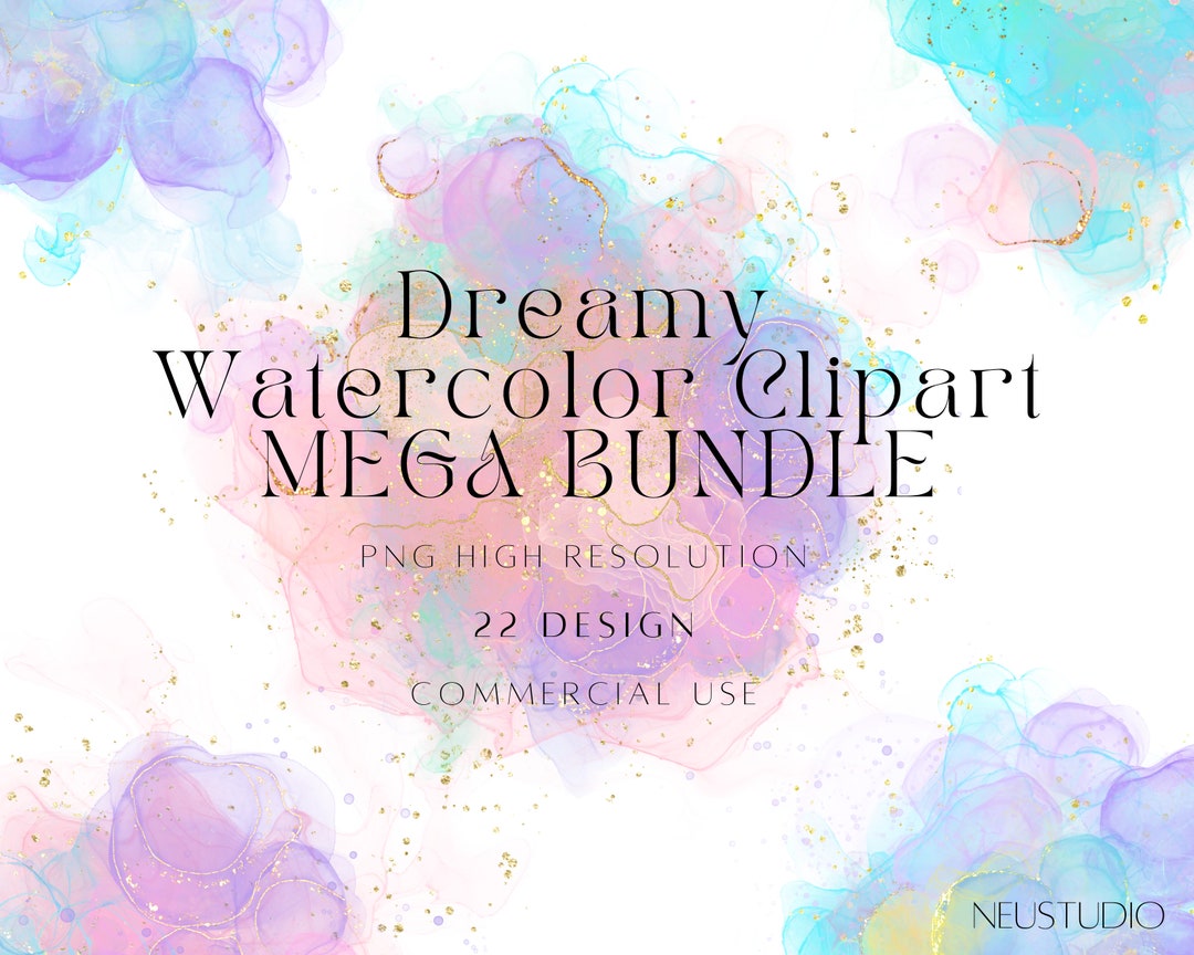 Watercolor Clipart Bundle, Abstract Watercolor Washes Clipart ...