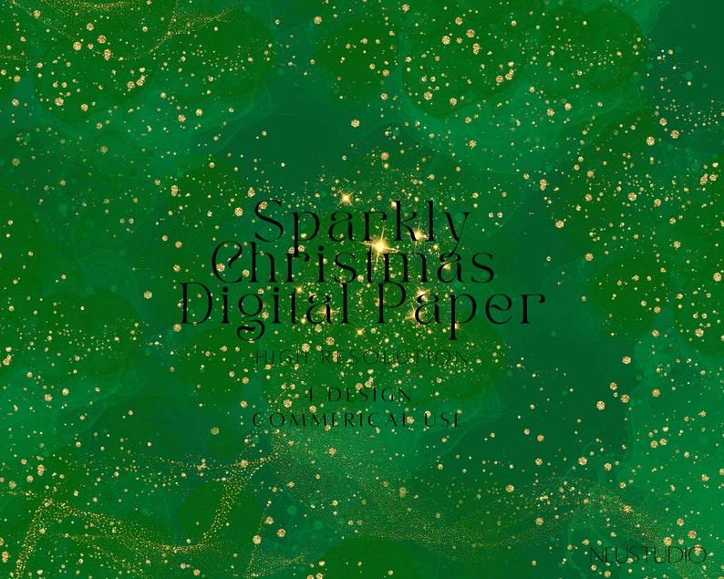 Red and Green Glitter Christmas Paper, Holiday Background (digital ...