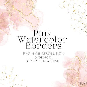 Pink Watercolor Borders Png, Pink Borders, Pink Watercolor Frame With ...