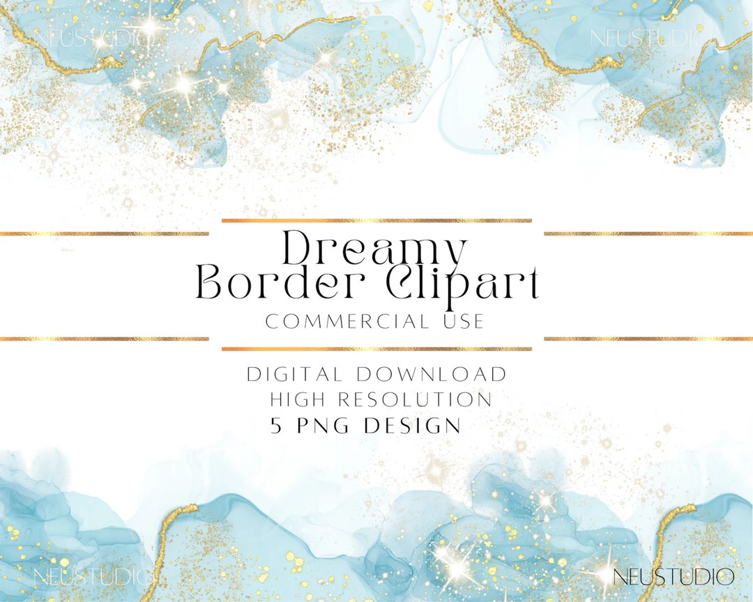 Alcohol Ink Borders Clipart, Watercolor Borders, Watercolor Frame ...