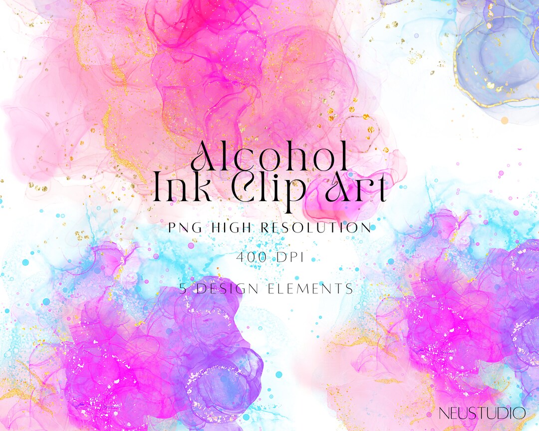 Alcohol Ink Background, PNG Watercolor Texture, Watercolor Clipart ...