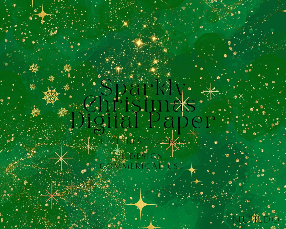 Red and Green Glitter Christmas Paper, Holiday Background (digital ...
