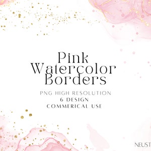 Pink Watercolor Borders Png, Pink Borders, Pink Watercolor Frame With ...