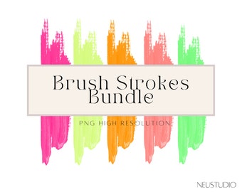 Neon Brush Stroke Png - Etsy