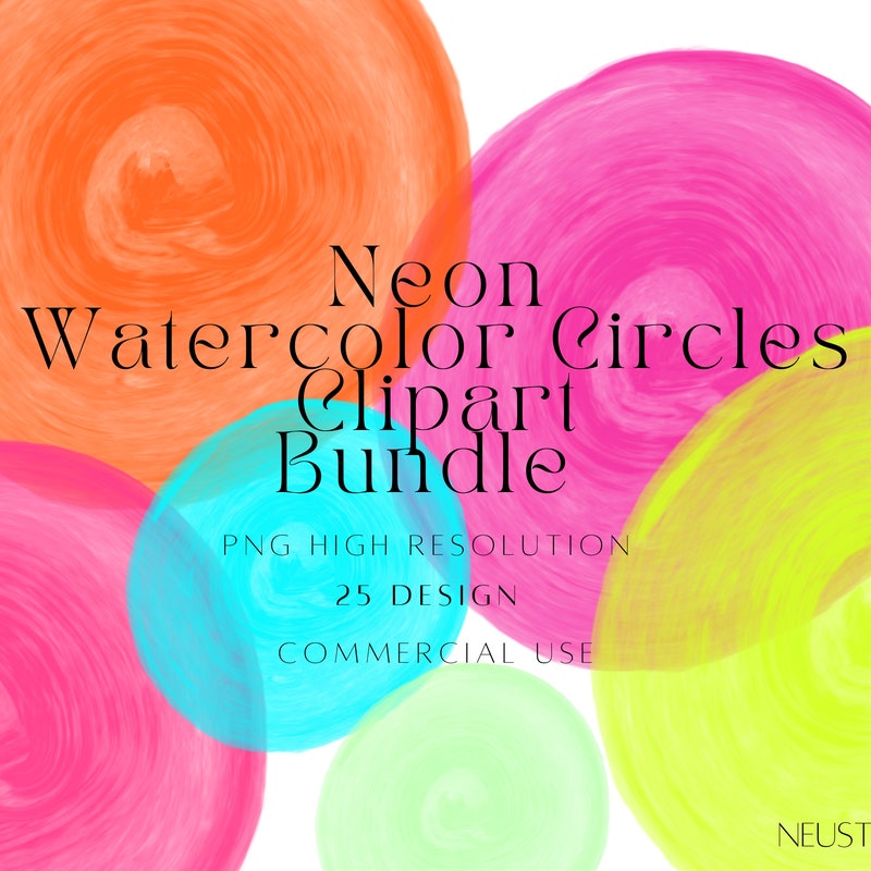 Watercolor Circles - Etsy