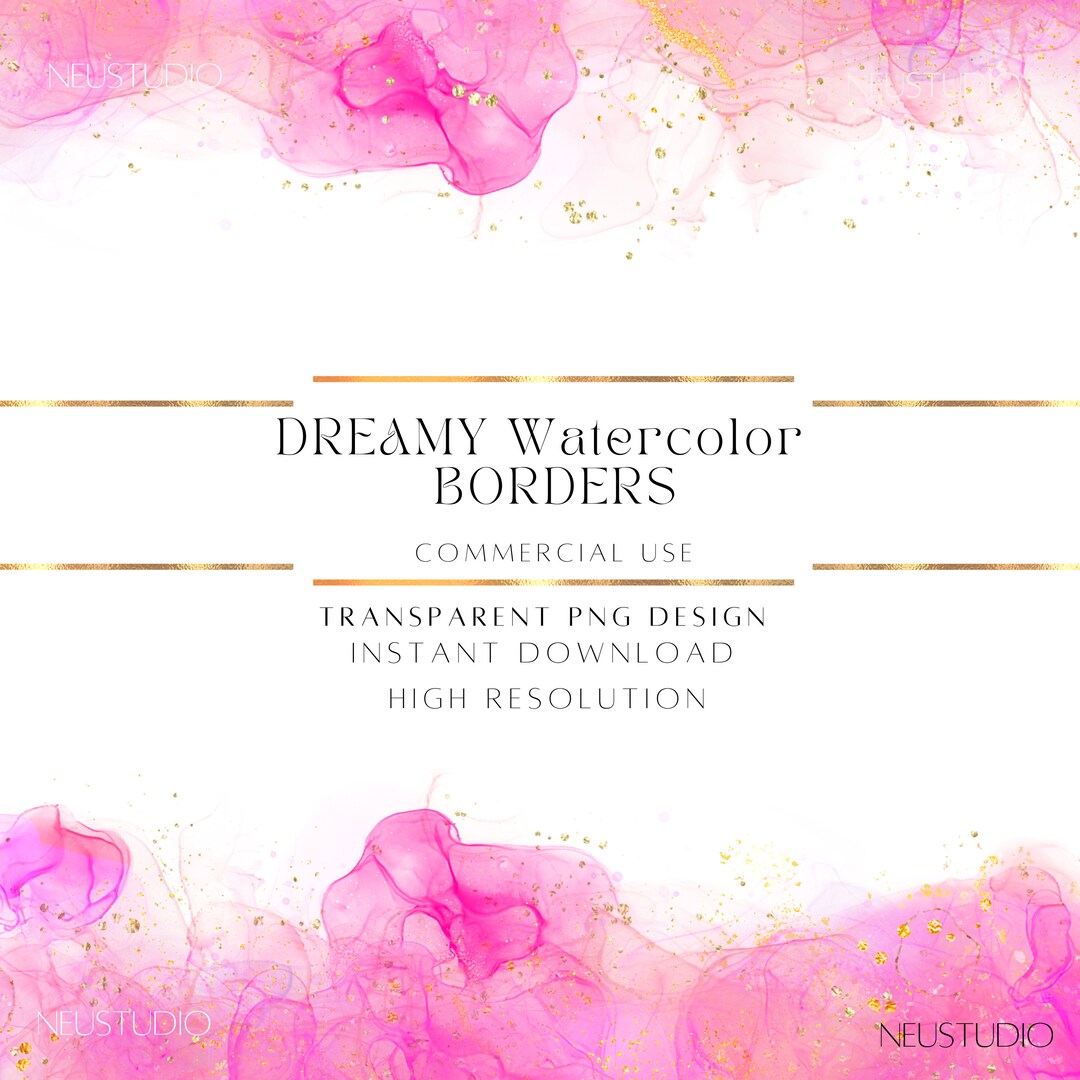 Borders PNG, Watercolor Borders Clipart, Watercolor Clipart, Watercolor ...