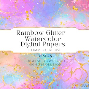 Rainbow Glitter Backgrounds, Glitter Digital Papers, Glitter Patterns ...