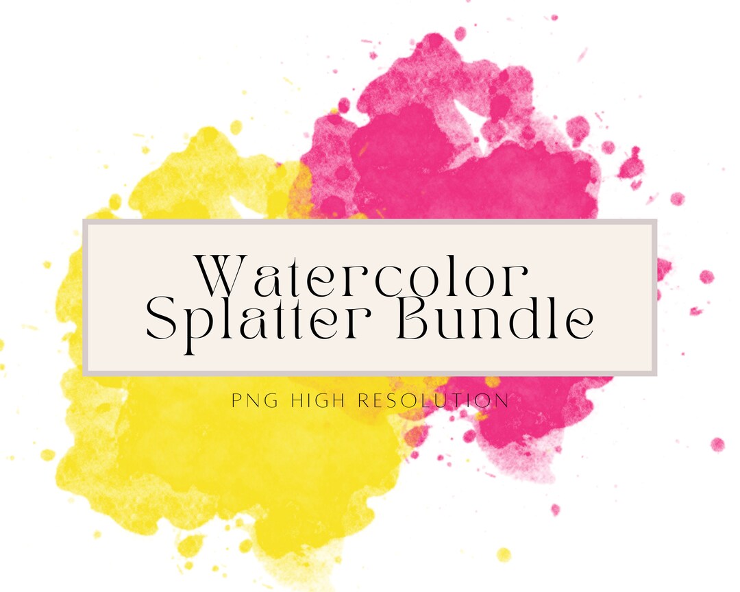 Watercolor Splashes Bundle, Color Splash Png, Paint Splash Clipart ...