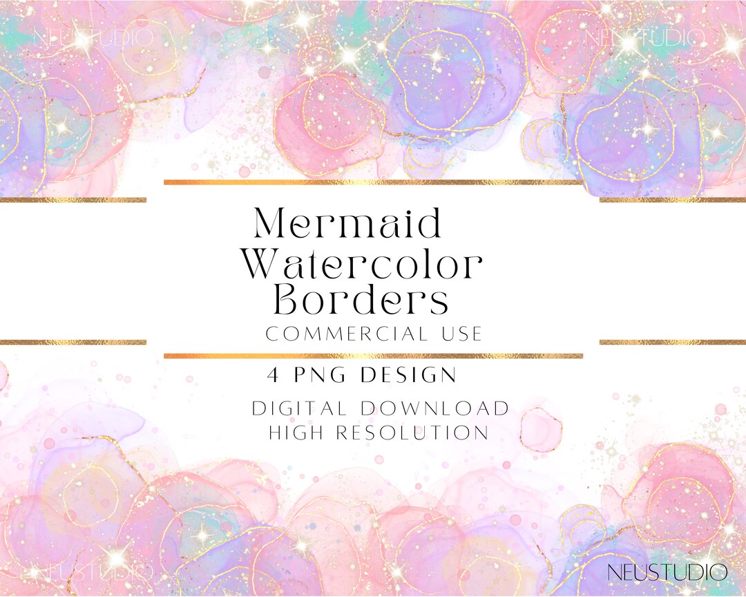 Watercolor Border Clipart, Watercolor Borders, Glitter Borders, Frame ...