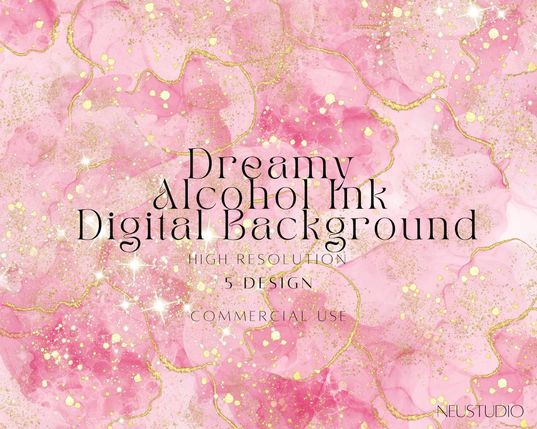 Watercolor Glitter Digital Paper, Alcohol Ink Texture Backgrounds ...