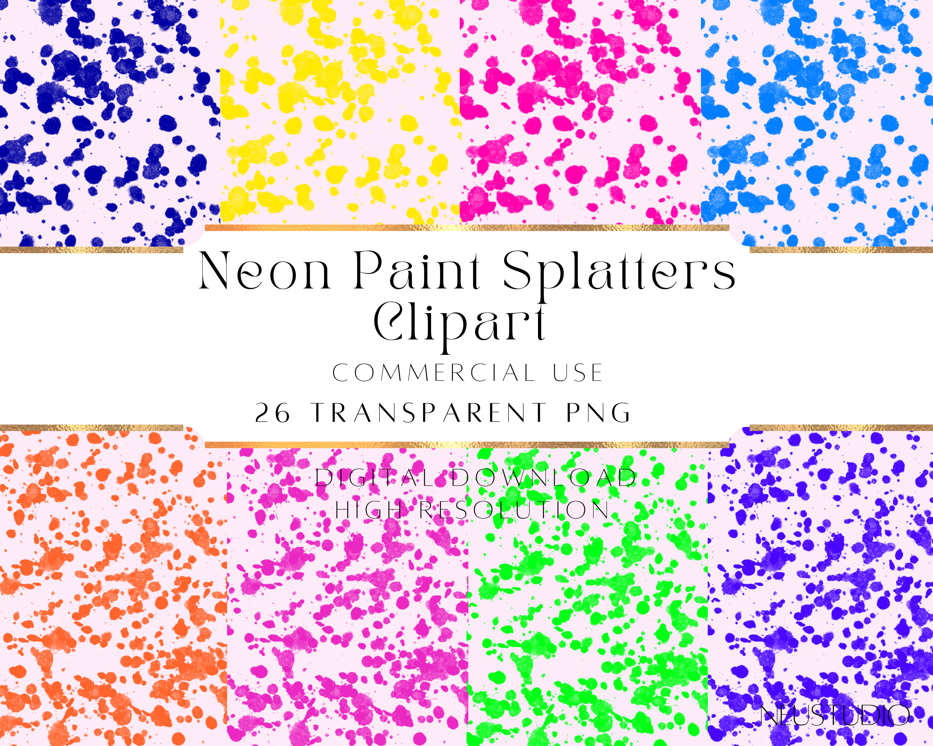 Splatter Background Clip Art