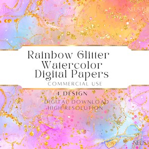 Glitter Background, Colorful Background, Rainbow Background, Watercolor ...