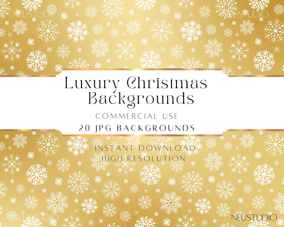 Gold Christmas Digital Paper: Snowflake Backgrounds (JPG Files) - Etsy