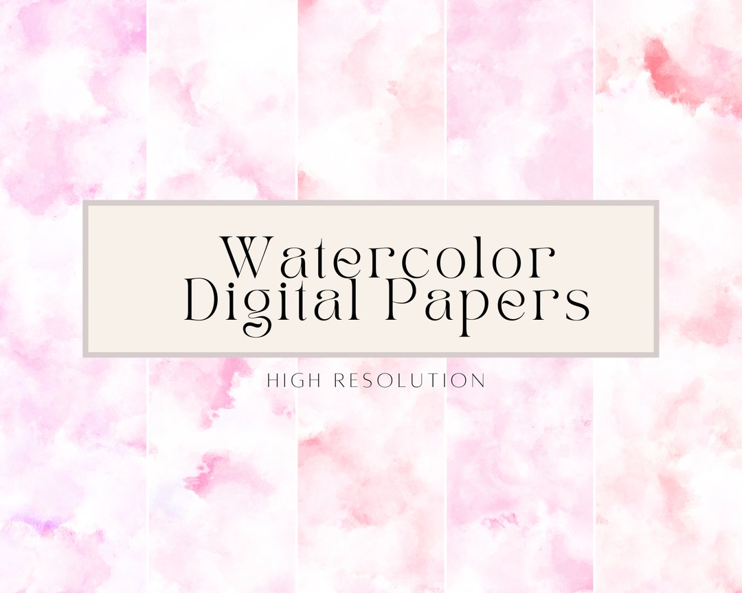 Pink Watercolor Background, Watercolor Digital Papers, Splatter ...