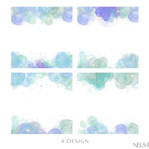 Turquoise Watercolor Border PNG Clipart, Ocean Watercolor Texture Png ...