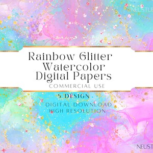 Rainbow Glitter Backgrounds, Glitter Digital Papers, Glitter Patterns ...