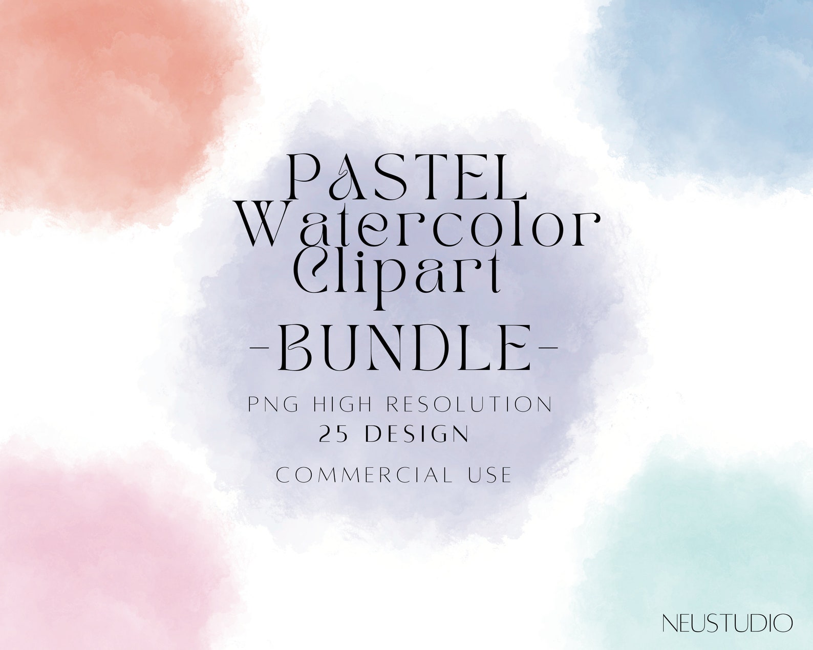 Watercolor Splashes Clipart, Watercolor Splash PNG , Pastel Watercolor ...