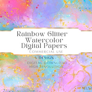 Rainbow Glitter Backgrounds, Glitter Digital Papers, Glitter Patterns ...
