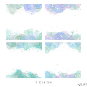 Green Watercolor Border, Blue Borders, Border PNG, Border Frames PNG ...