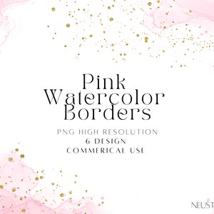 Pink Watercolor Borders Png, Pink Borders, Pink Watercolor Frame With ...