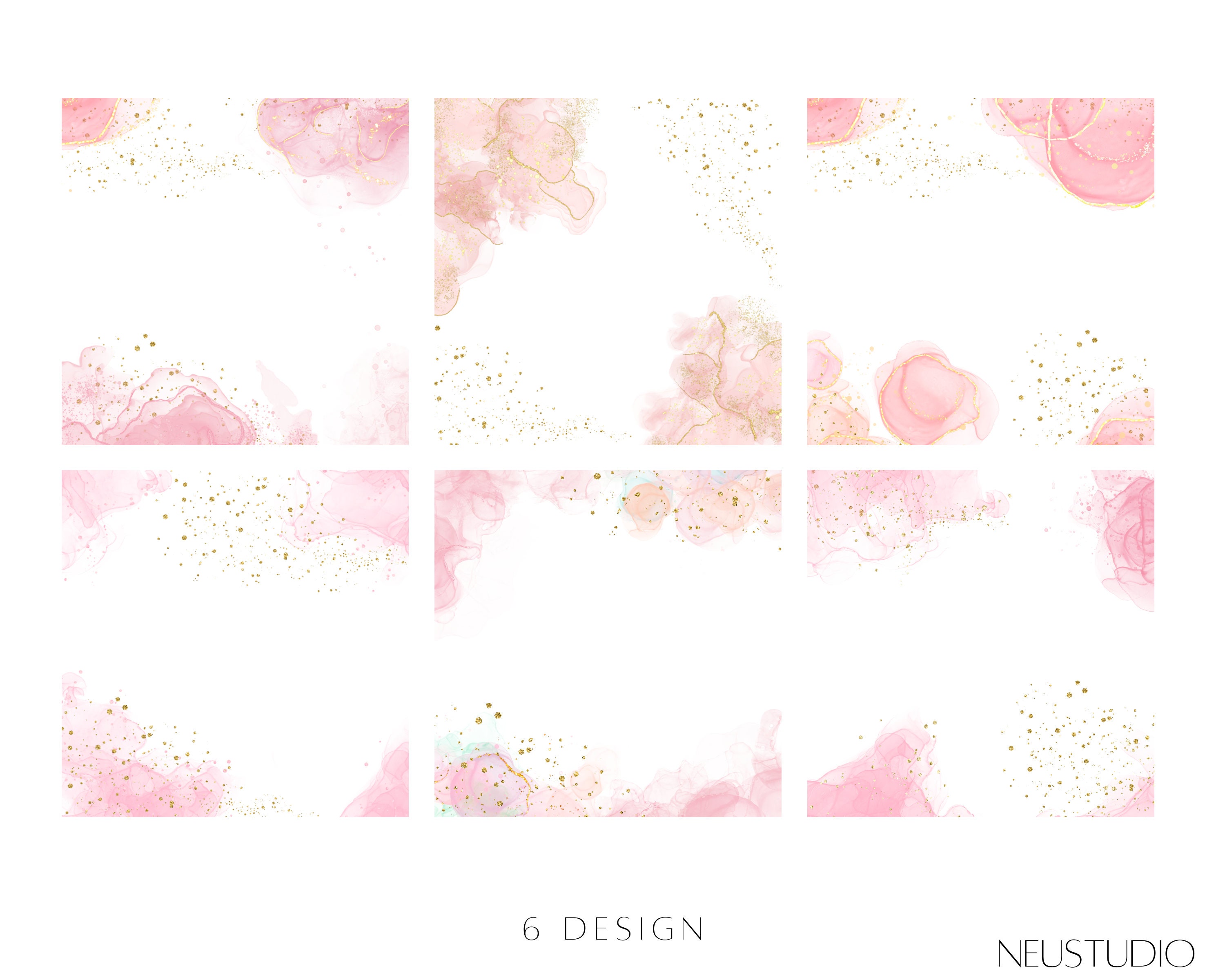 Pink Watercolor Borders Png Pink Borders Pink Watercolor - Etsy