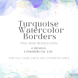 Turquoise Border PNG , Turquoise Background Png Digital Frames ...