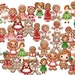 Gingerbread Girl Clipart PNG Transparent Background Instant Download ...