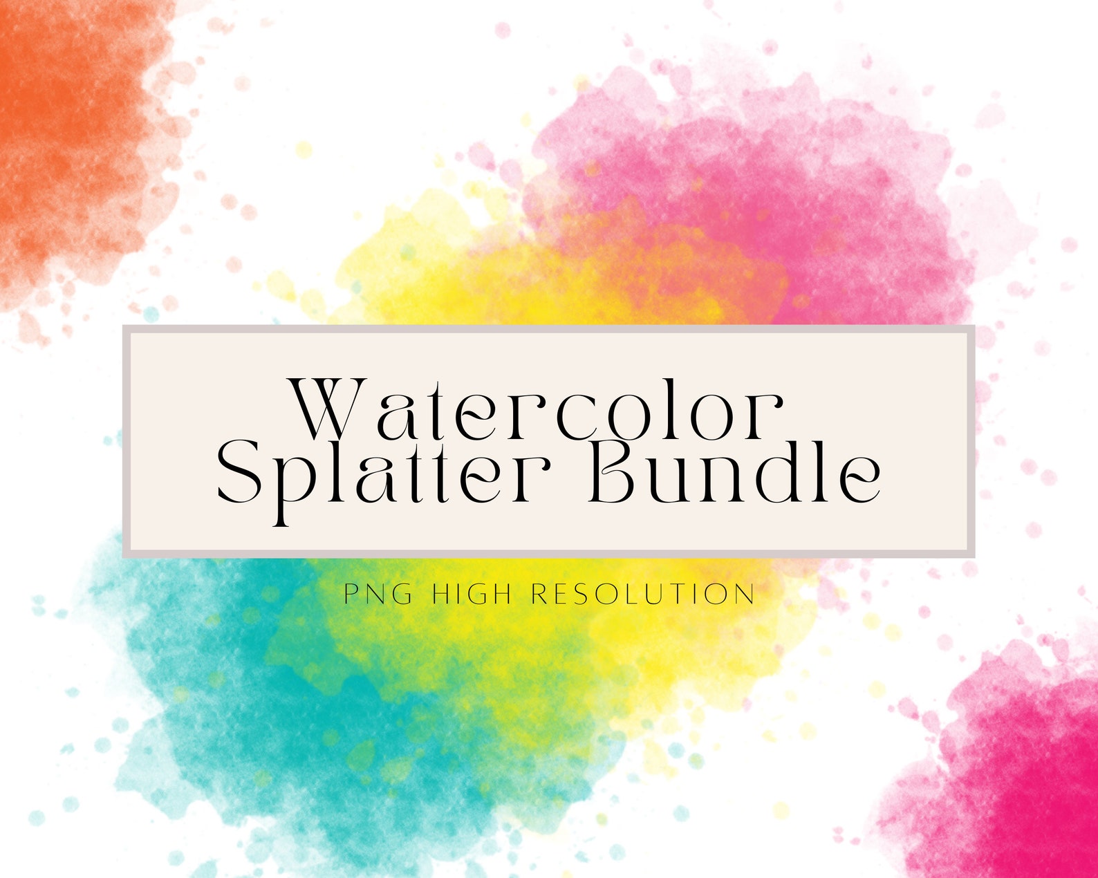 Watercolor Splashes Clipart Color Splash Png Watercolor - Etsy