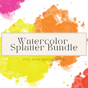 Watercolor Splashes Bundle, Color Splash Png, Paint Splash Clipart ...