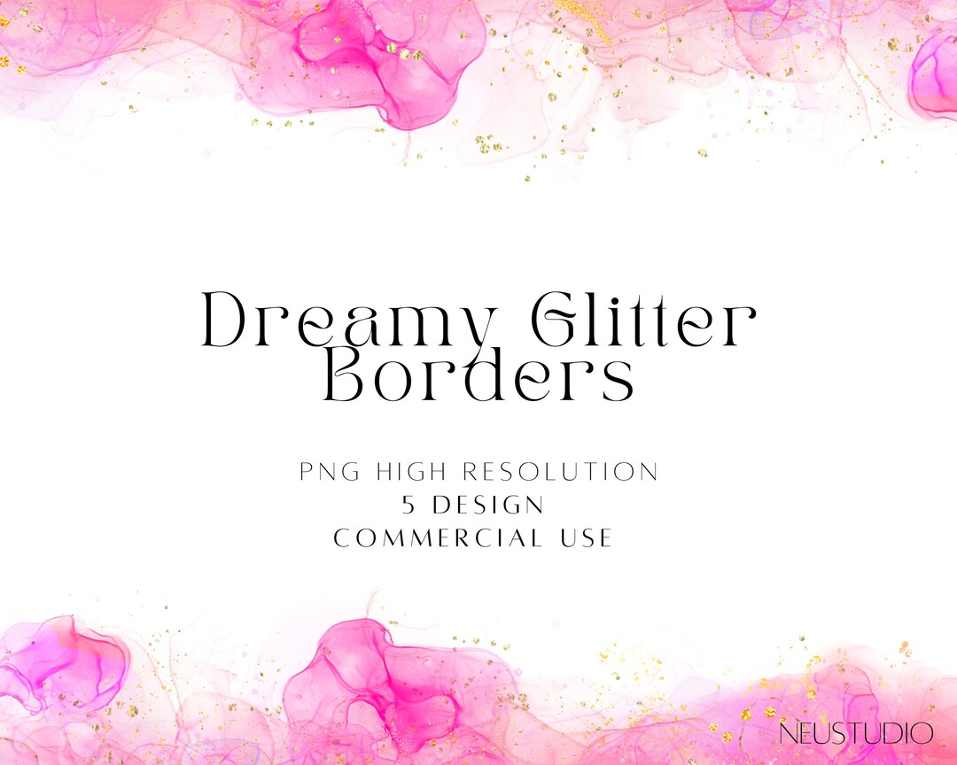 Dreamy Pink and Purple Watercolor Borders Clipart With Transparent Png ...