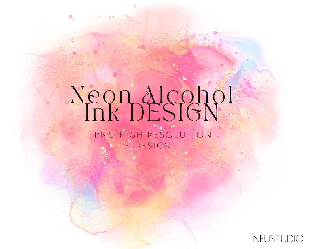 Pink Alcohol Ink PNG, Pink Watercolor Splashes Clipart, Pink Abstract ...