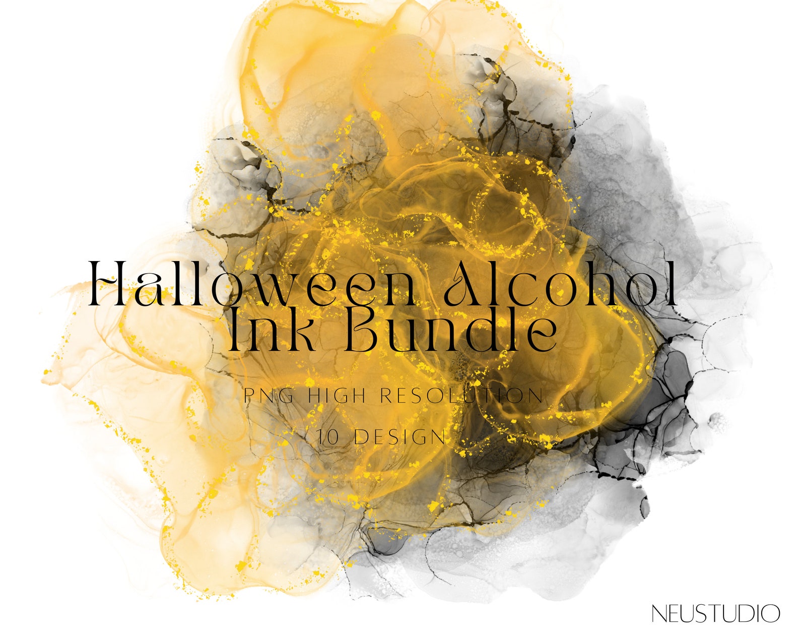 Halloween Alcohol Ink Clipart Watercolor Abstract Clipart - Etsy