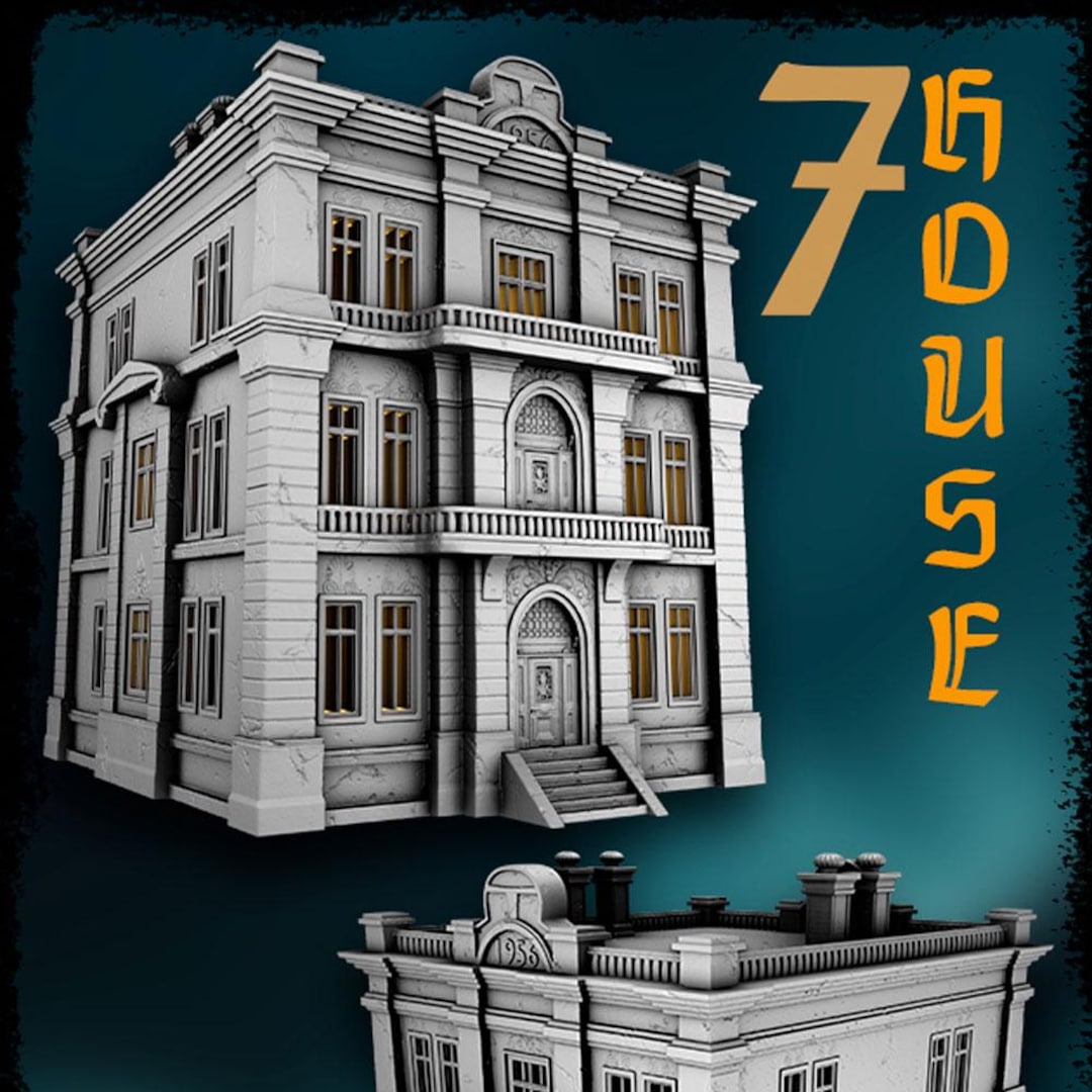 House 7 | Aristocratic Architecture | 28mm | Tabletop Scenery | STL ...