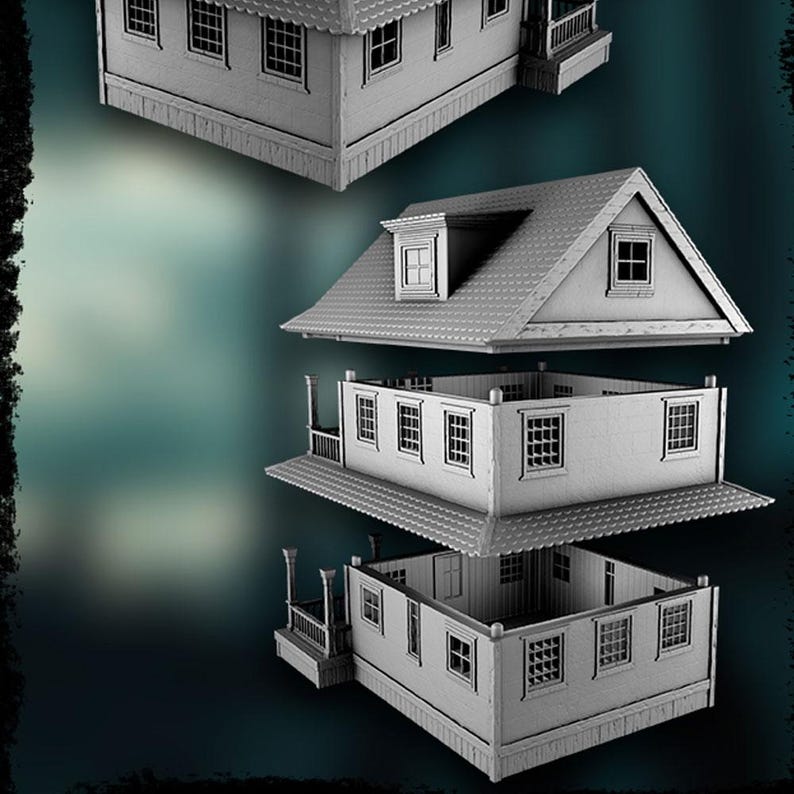 House 12 | Aristocratic Architecture | 28mm | Tabletop Scenery | STL ...