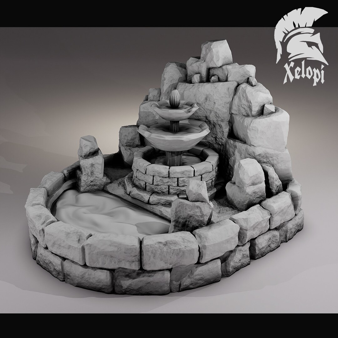 Water Fountain Darkdungeons 28mm Tabletop Scenery STL Only Dnd RPG ...