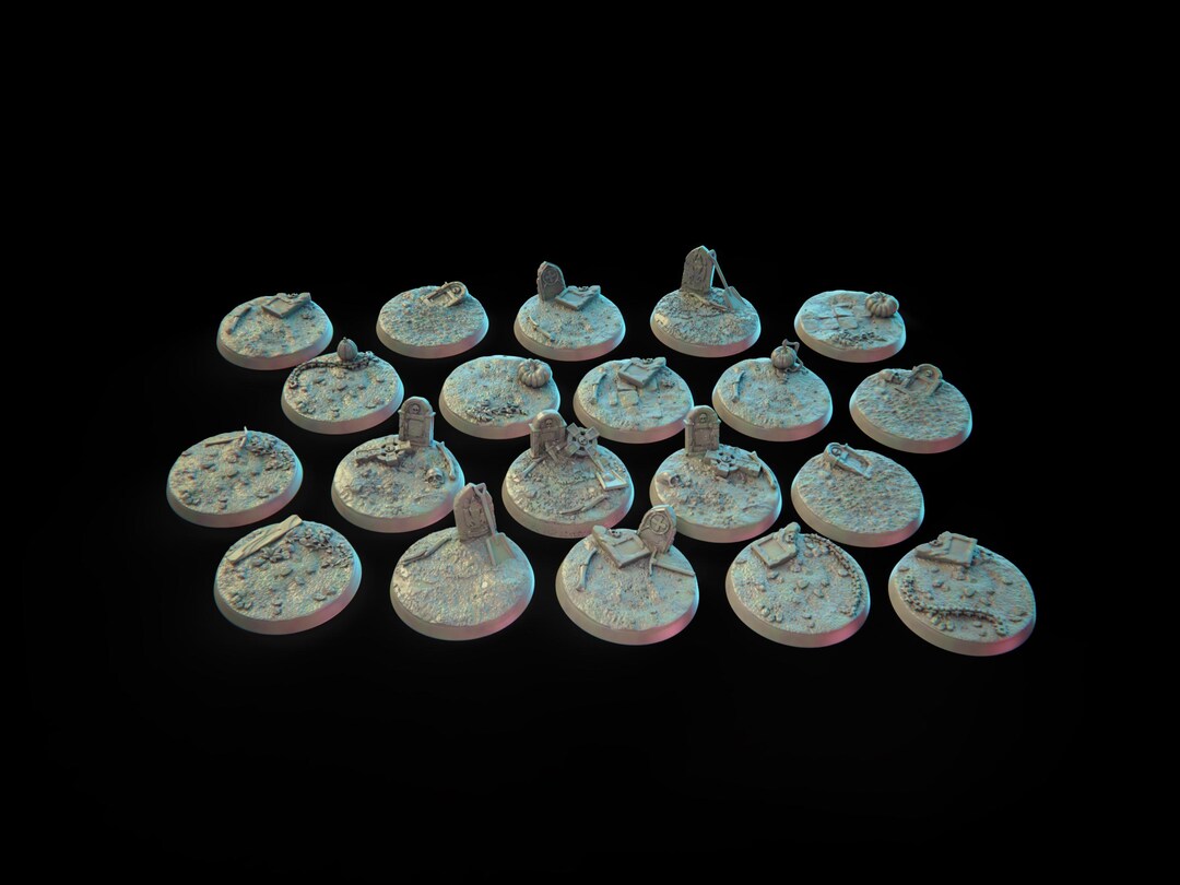 Set of 20 Graveyard Bases | 32mm | Bigchildcreatives - Etsy