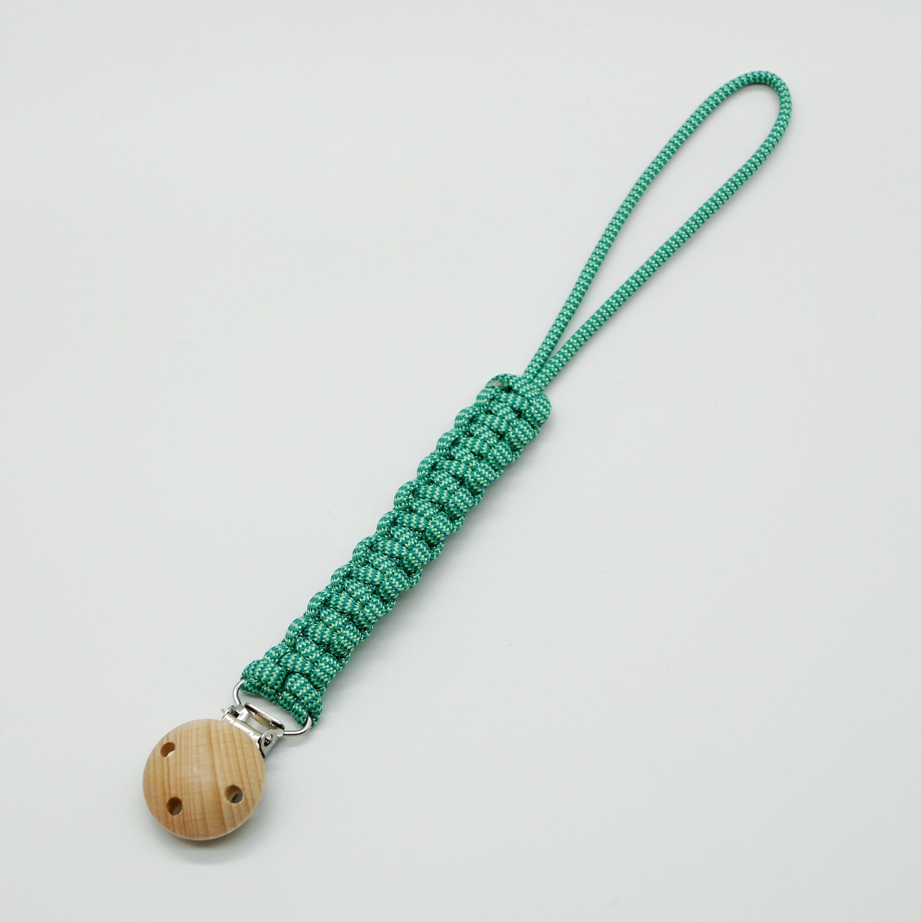 Paracord Dummy Clip: Handmade Wooden Baby Pacifier Tether - Etsy