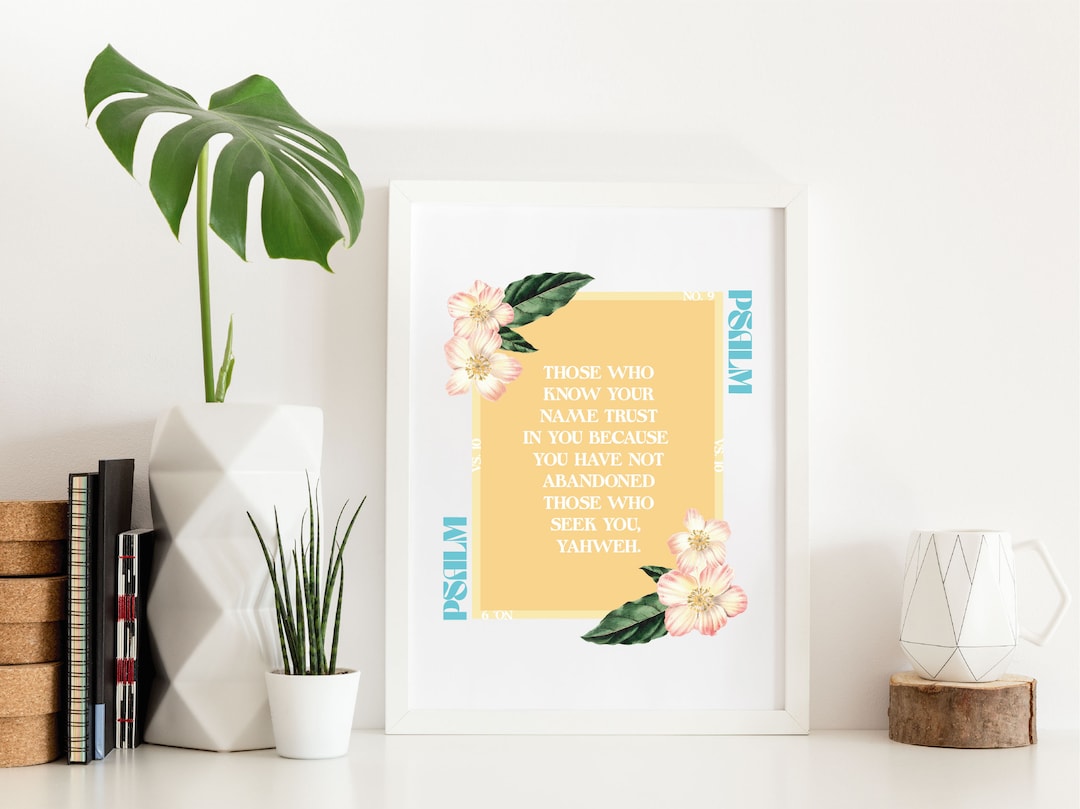 Printable Wall Art- Bible Verse Psalm 9:10- Instant Download- Print ...