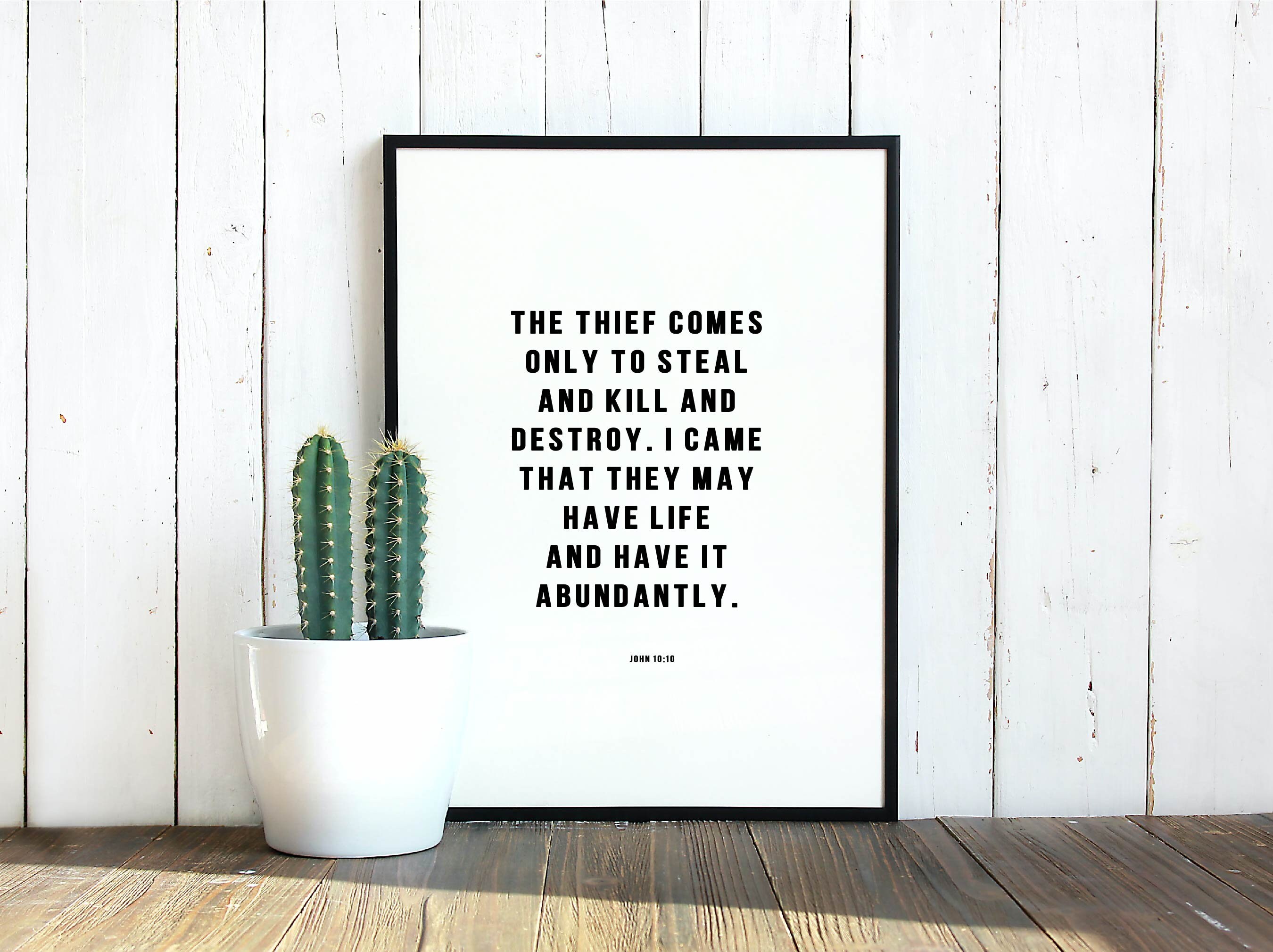 Printable Wall Art- Bible Verse John 10:10 - Instant Download- Print ...