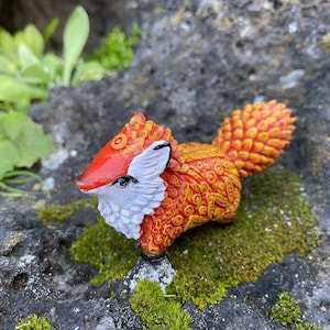 Foxy Figurine Resin Fox Figurine Relaxing Rabbit Home Decor Gift for ...