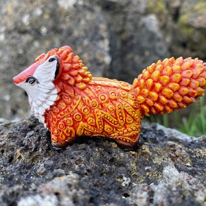 Foxy Figurine Resin Fox Figurine Relaxing Rabbit Home Decor Gift for ...