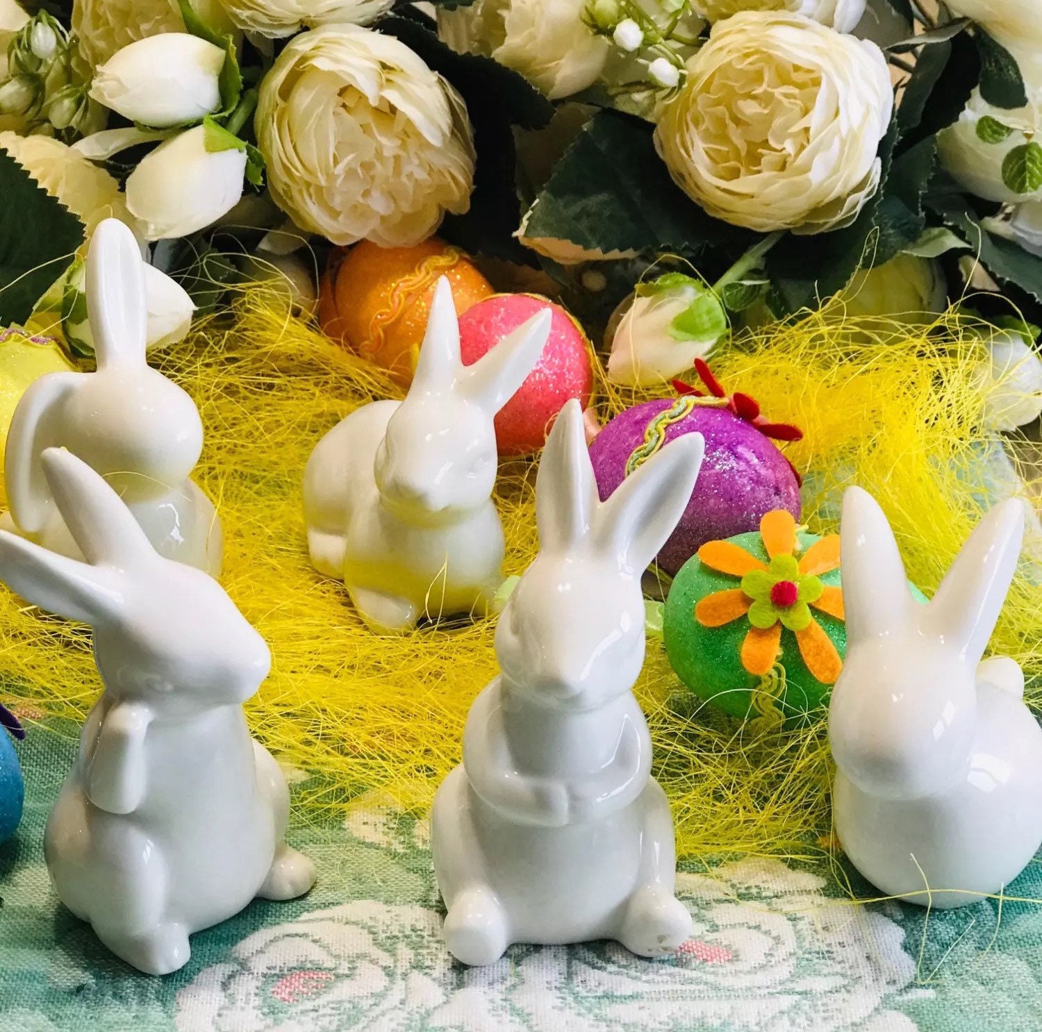 Set of 5 Easter Rabbits Ostara Rabbits Wiccan Rabbits | Etsy UK