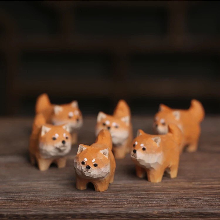 Little Shiba Inu Figurine Shiba Inu Statue Home Decor Figurine - Etsy
