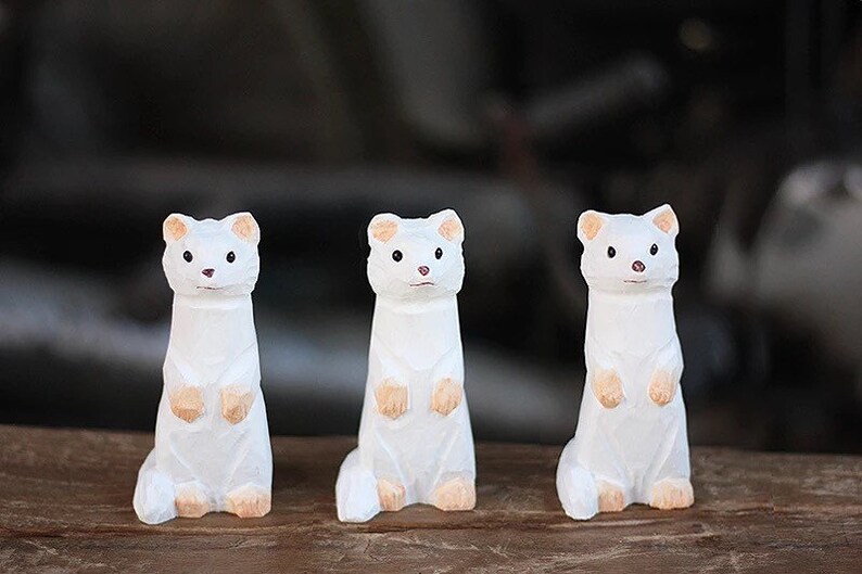 Ling Ferret Figurines Wooden Lung Ferret Home Decor Wooden Decor Moms ...