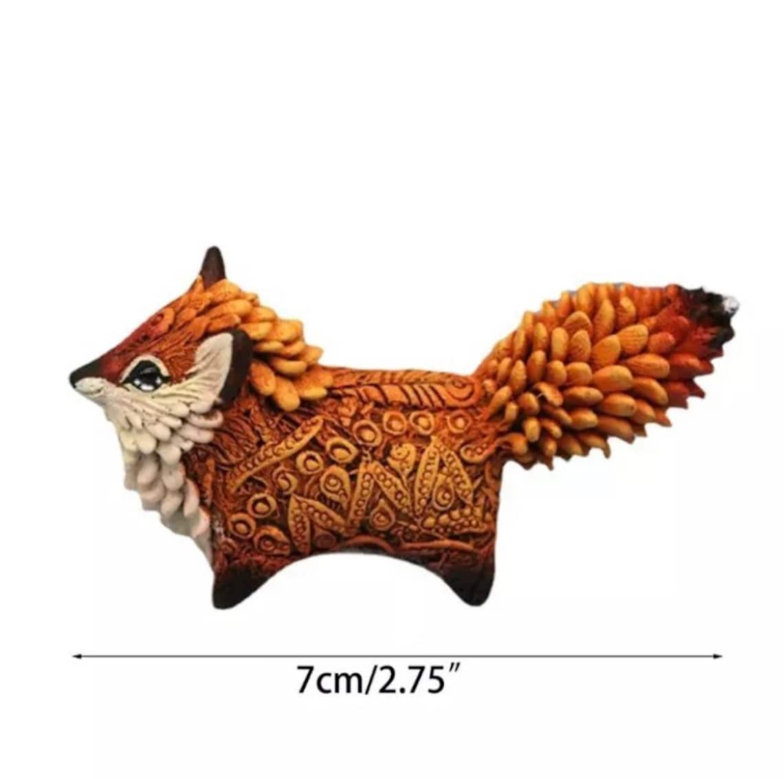 Foxy Figurine Resin Fox Figurine Relaxing Rabbit Home Decor - Etsy
