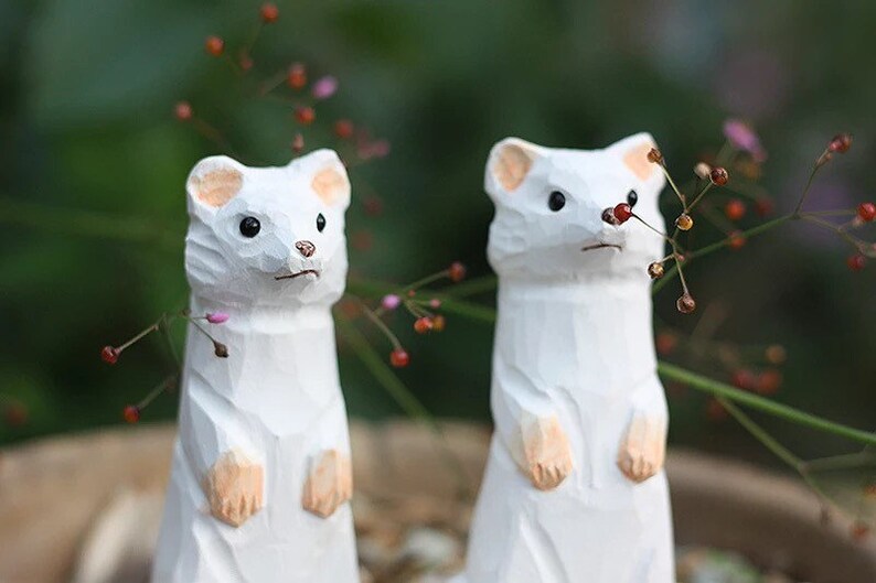 Ling Ferret Figurines Wooden Lung Ferret Home Decor Wooden Decor Moms ...